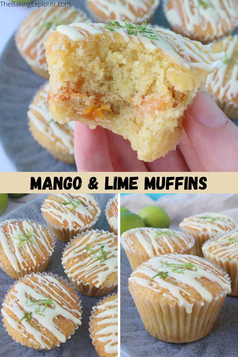 Mango & Lime Muffins - The Baking Explorer
