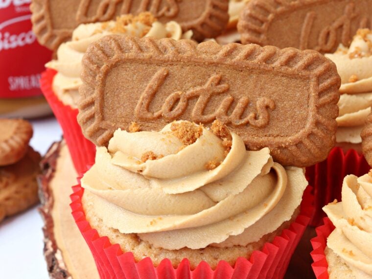 Lotus Biscoff Cupcakes - The Baking Explorer