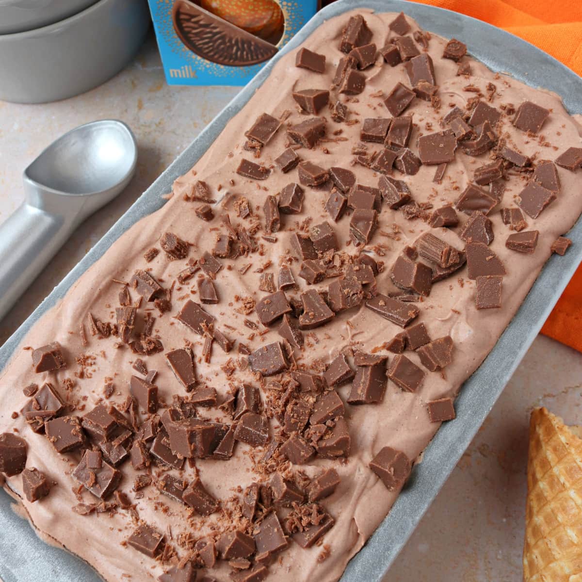 Chocolate Orange Ice Cream (No Churn) - The Baking Explorer