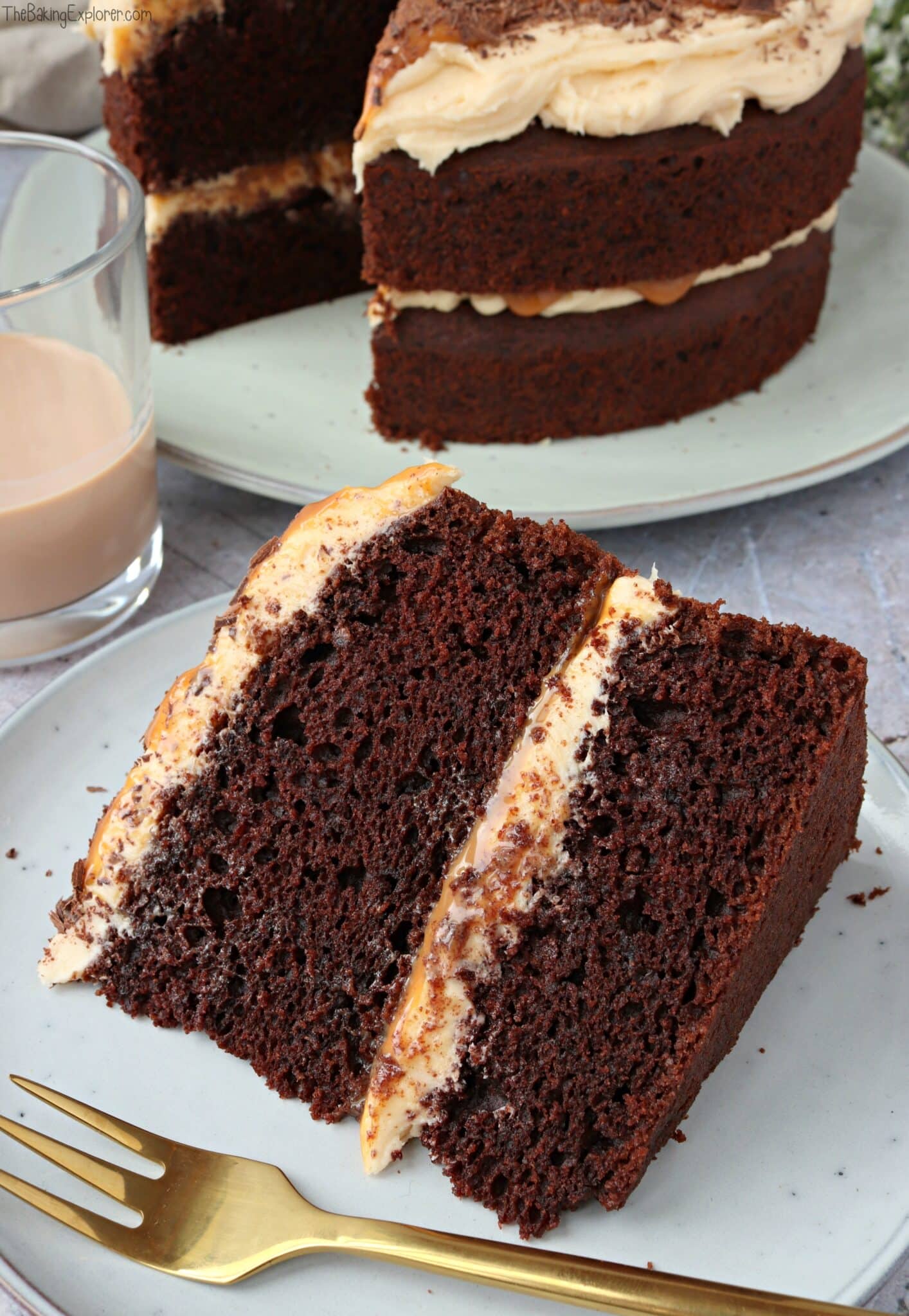 Amarula, Chocolate & Caramel Cake - The Baking Explorer