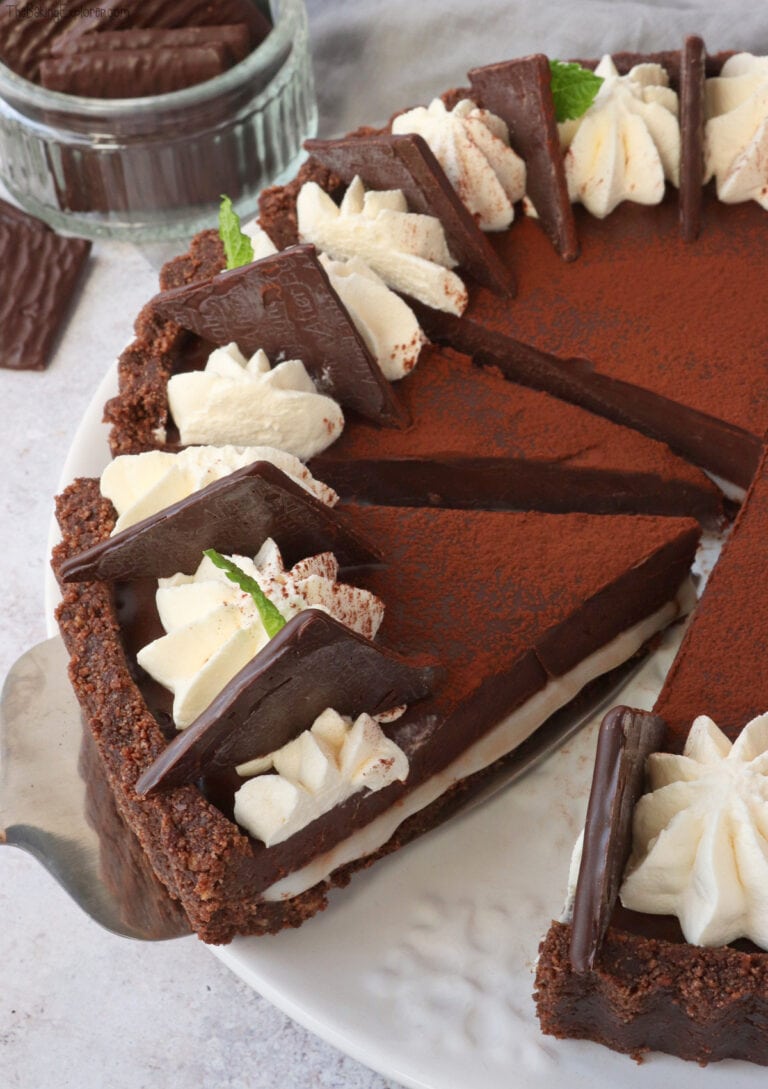After Eight Mint Chocolate Tart - The Baking Explorer