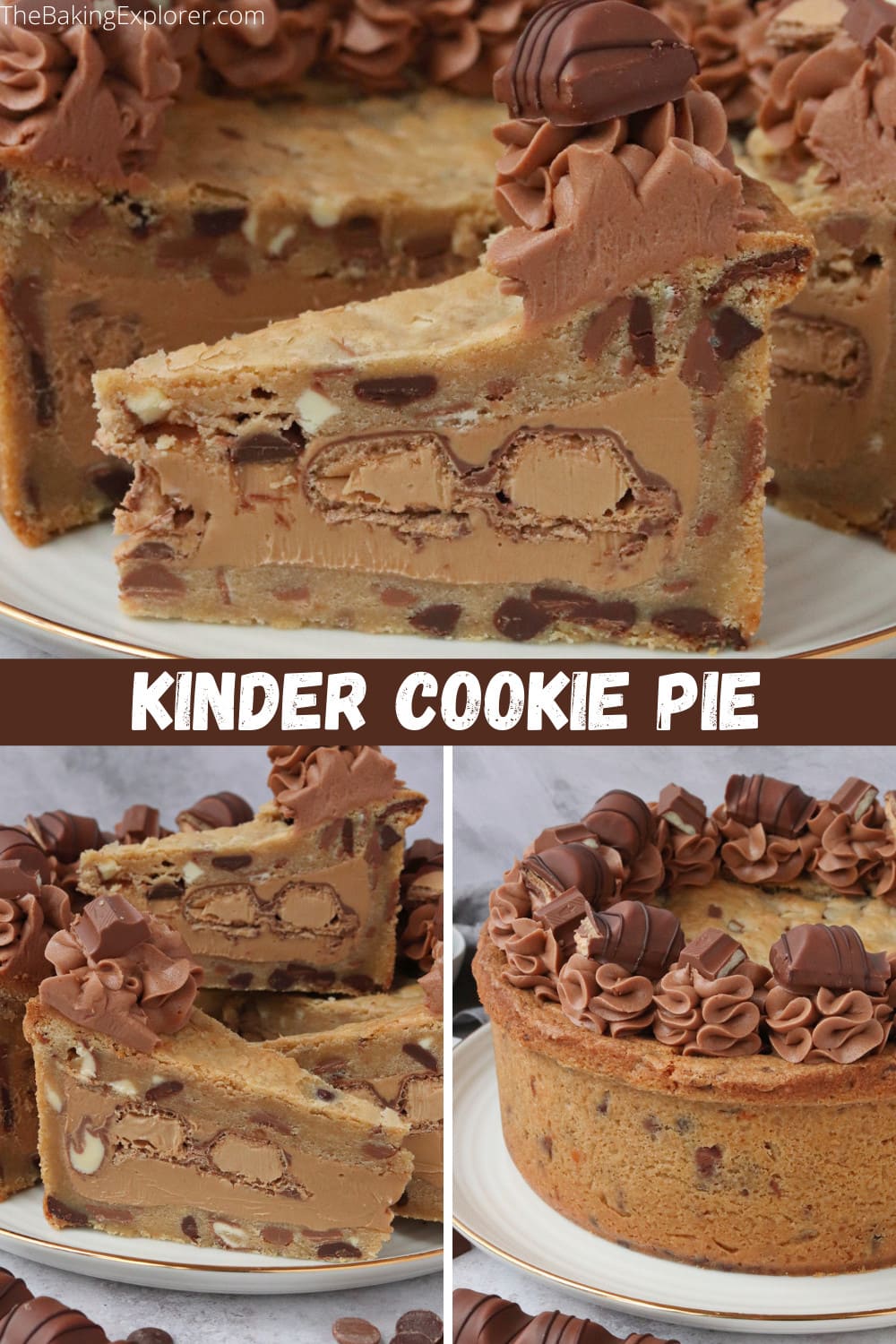 Kinder Bueno Cookie Pie - The Baking Explorer