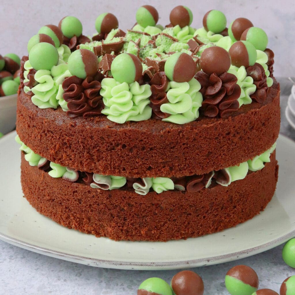 Mint Chocolate Aero Cheesecake (No Bake) - The Baking Explorer