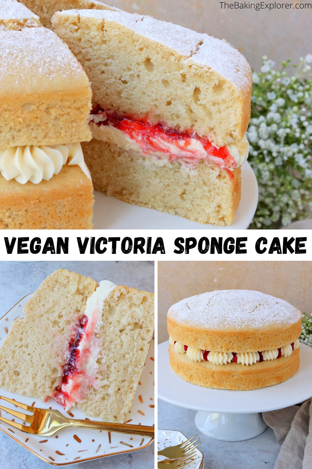 Vegan Victoria Sponge Cake - The Baking Explorer