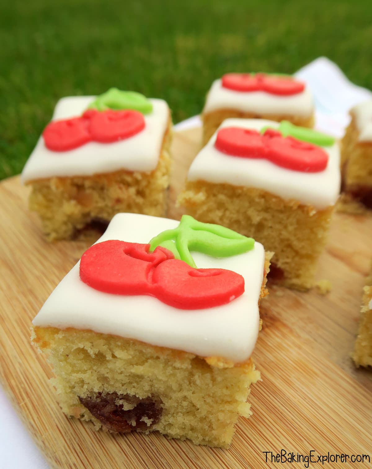 Cherry Traybake - The Baking Explorer