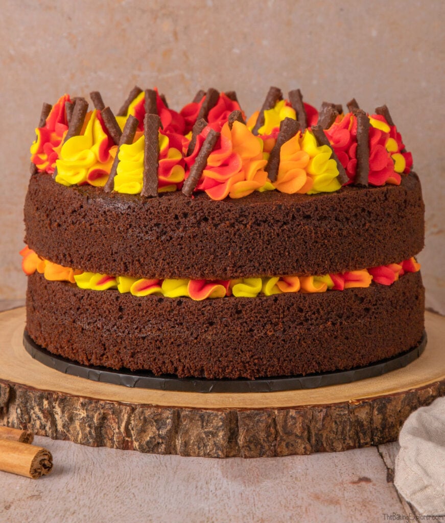 Spiced Chocolate Bonfire Cake - The Baking Explorer