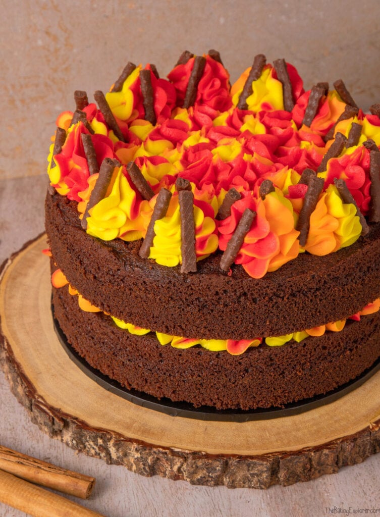 Spiced Chocolate Bonfire Cake - The Baking Explorer