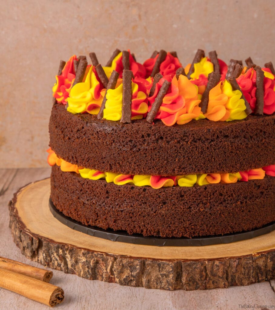 Spiced Chocolate Bonfire Cake - The Baking Explorer