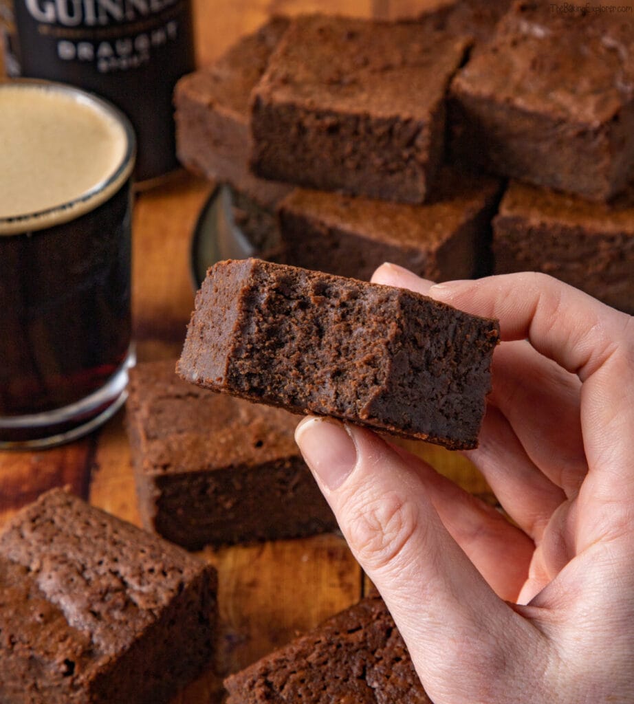Guinness Chocolate Brownies - The Baking Explorer