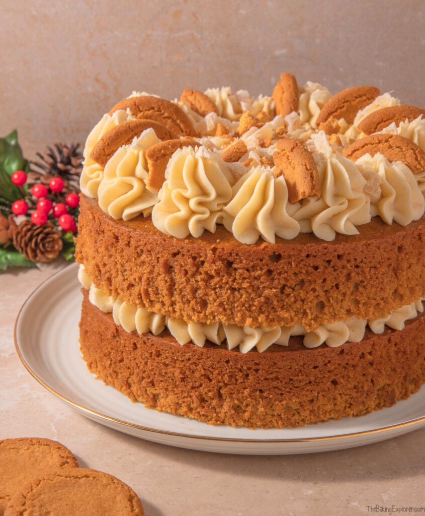 Gingerbread Cake with Ginger Buttercream - The Baking Explorer
