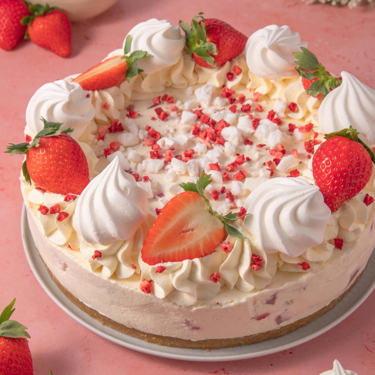 Eton Mess Cheesecake (No Bake) - The Baking Explorer
