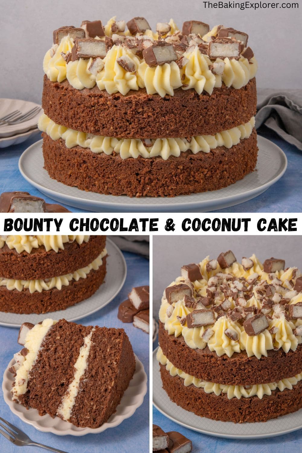 Bounty Chocolate & Coconut Cake - The Baking Explorer