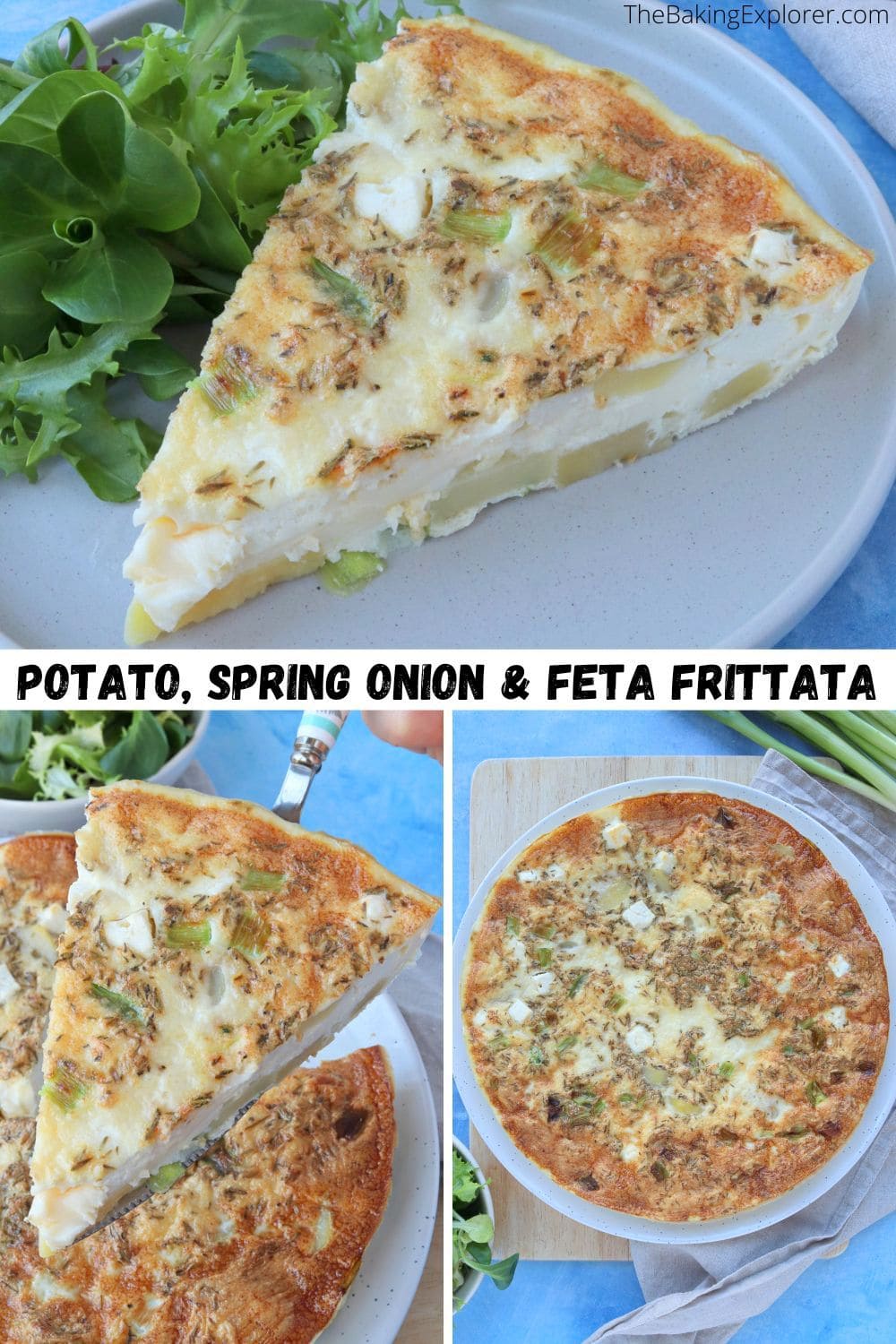 Potato, Spring Onion & Feta Frittata - The Baking Explorer