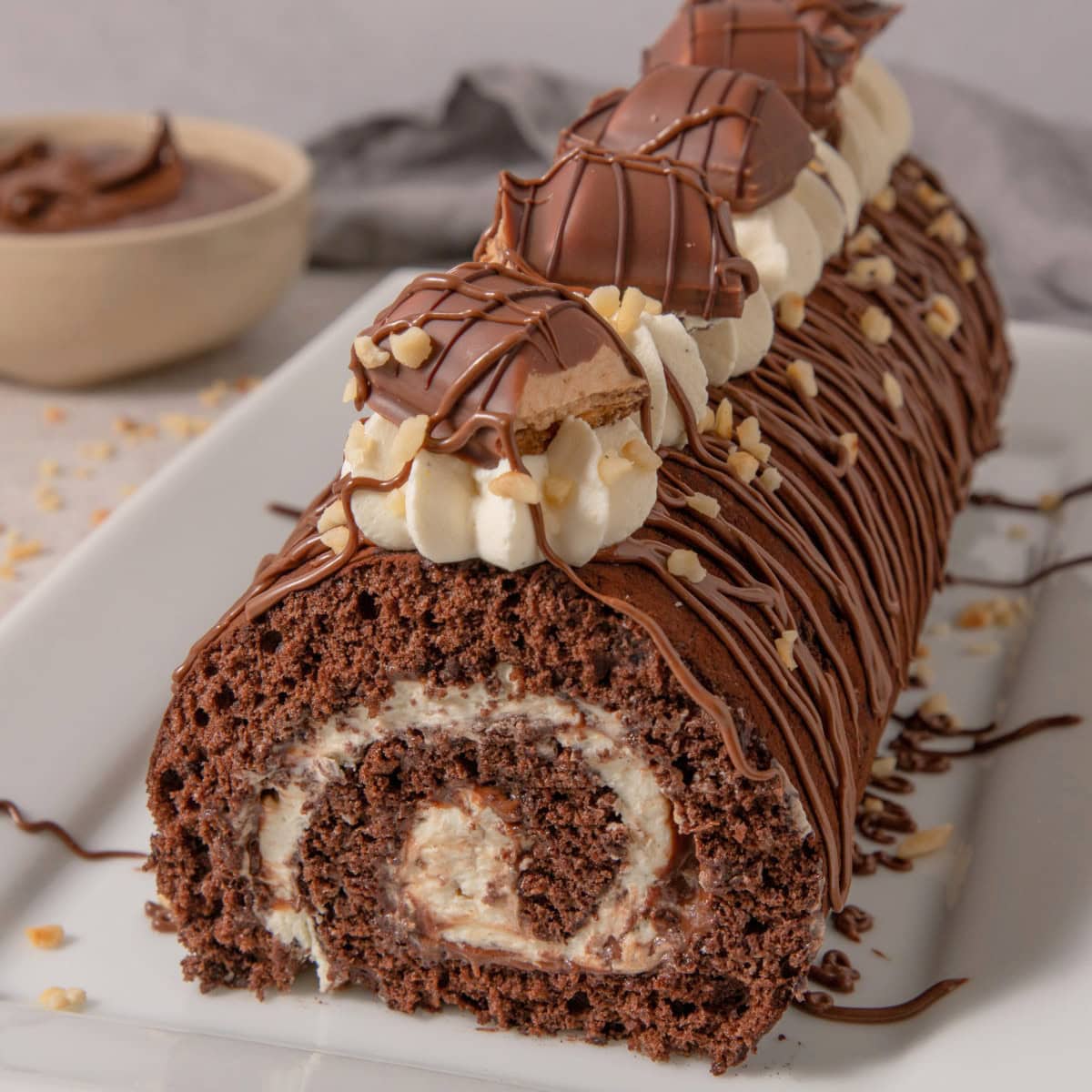 Nutella Swiss Roll - The Baking Explorer
